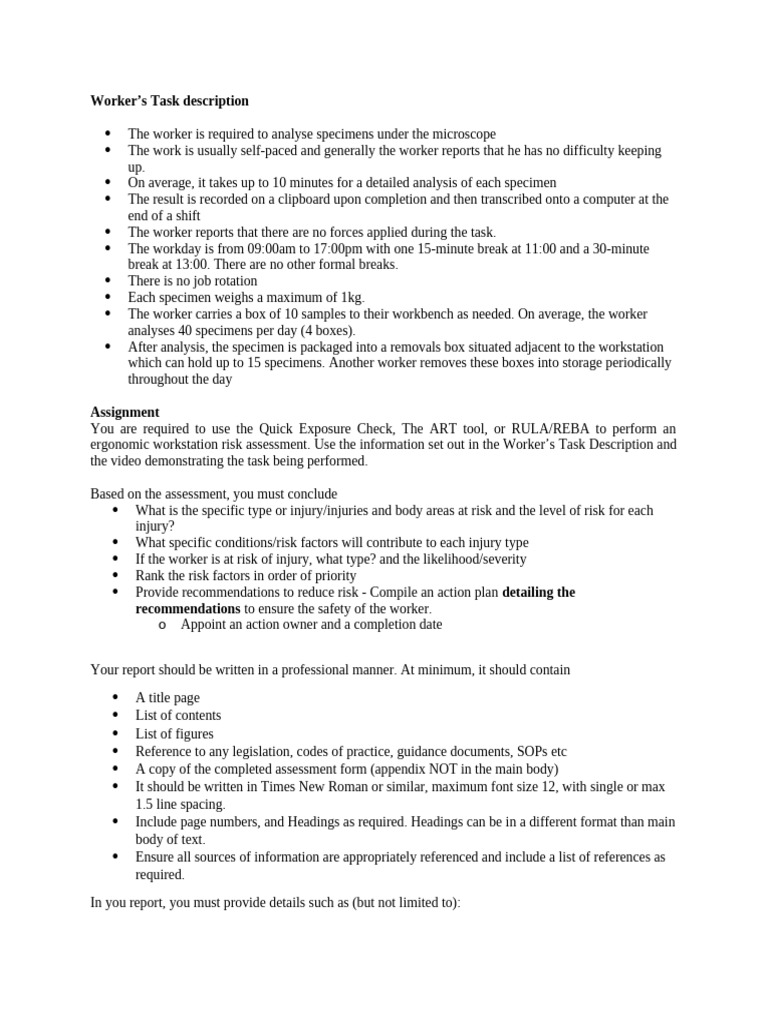 Ergonomic Risk Assessment Guide | PDF | Risk