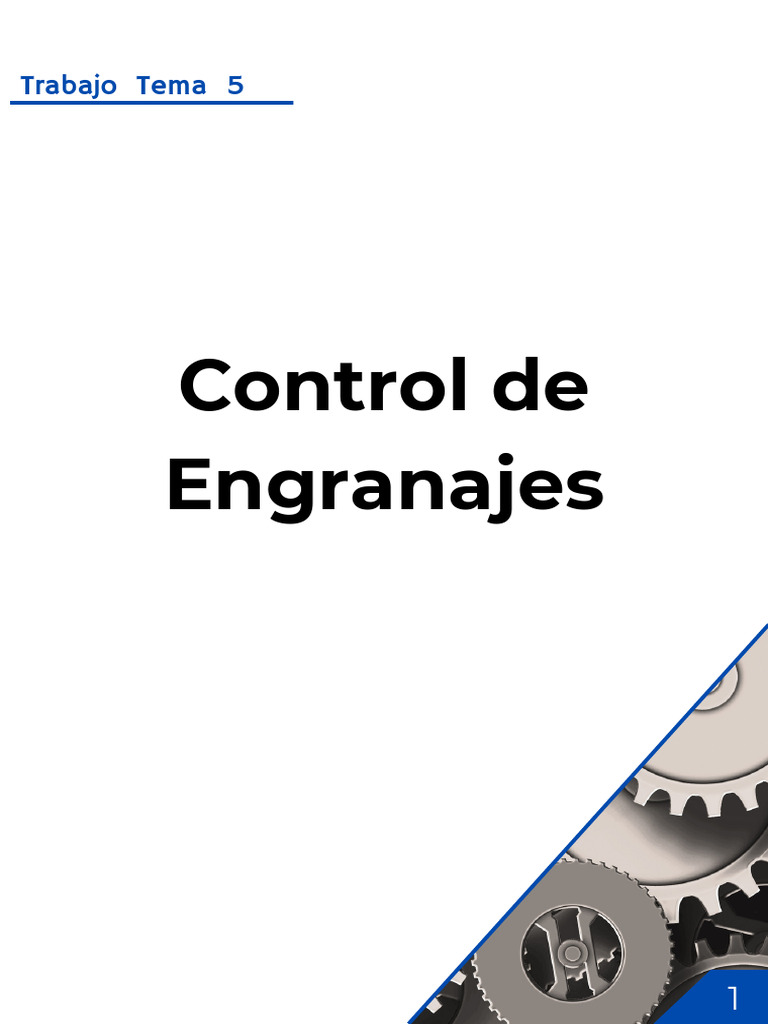 Trabajo Tema 5 - 20231222 - 111534 - 0000 | PDF | Engranaje | Ingeniería mecánica