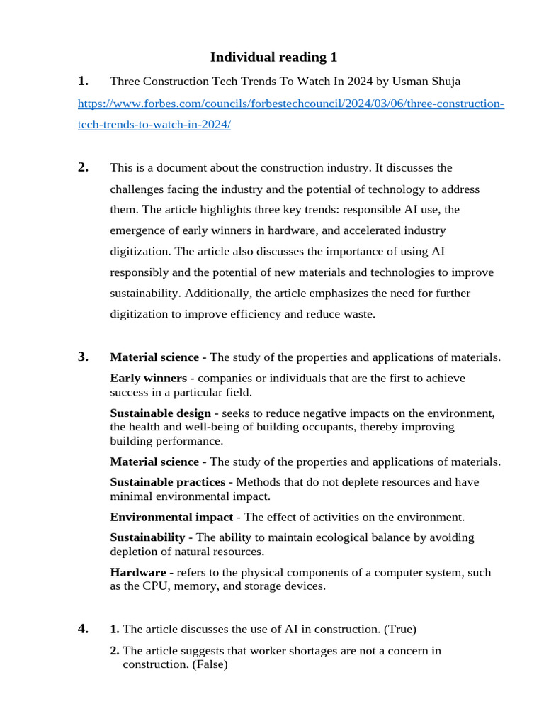 Individual reading 1 | PDF