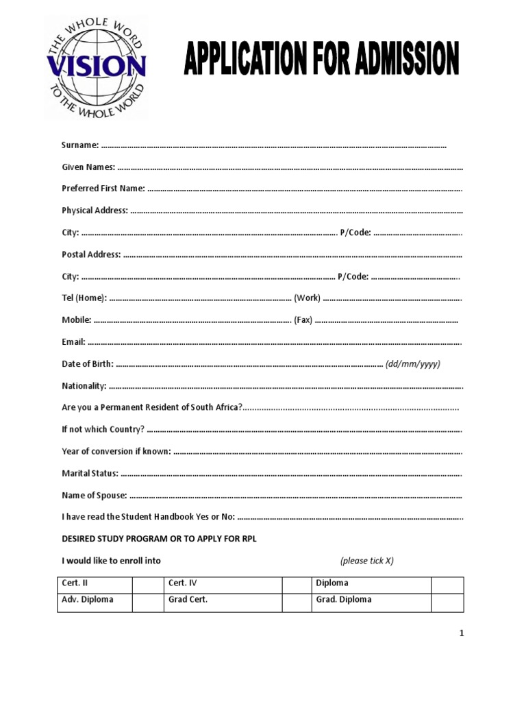 Individual Student Application | PDF | Academia | Further Education