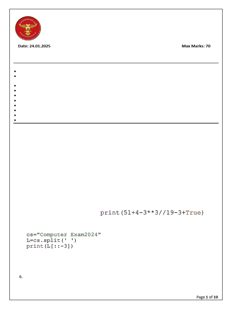 Prep2 Grade12 COMPUTERSCIENCECode 083 QP 41578 | PDF | Computer Network | Network Topology