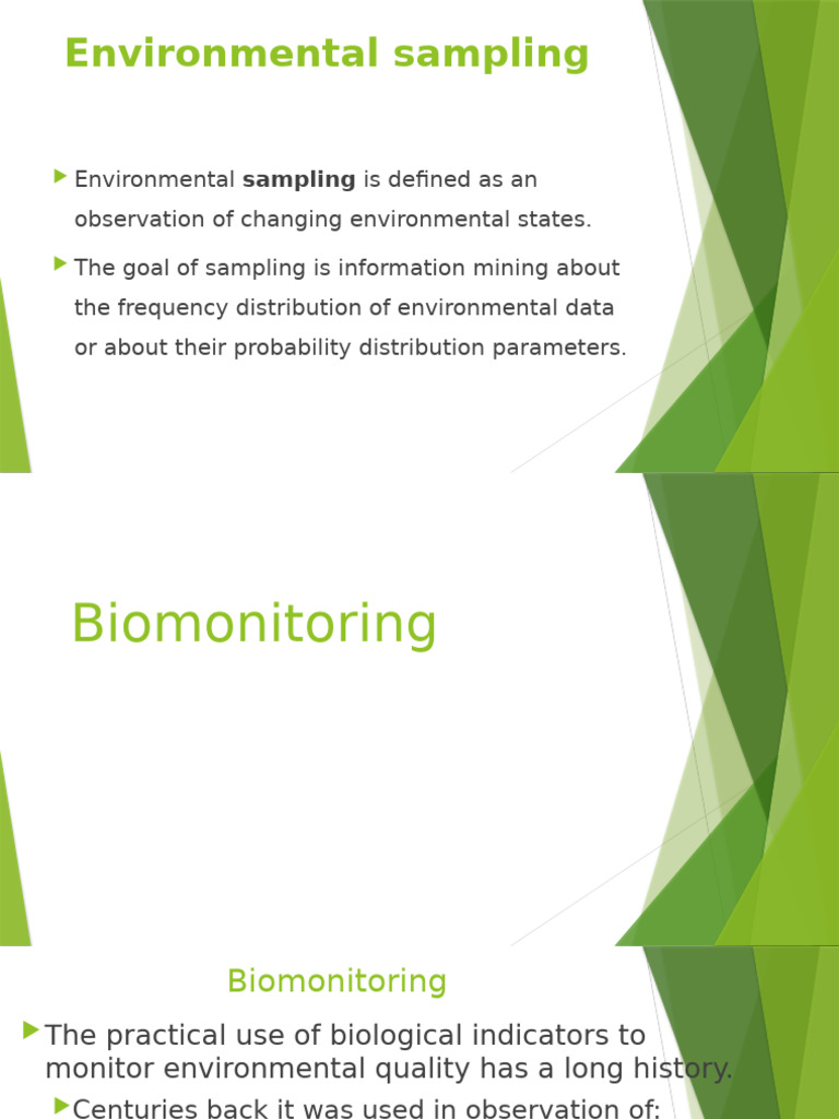 Environmental Sampling-Biomonitoring | PDF | Earth Sciences ...