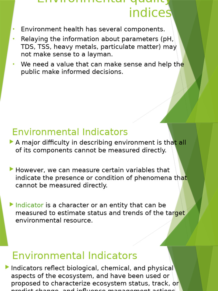 Understanding Environmental Quality Indices | PDF | Ecosystem | Pollution