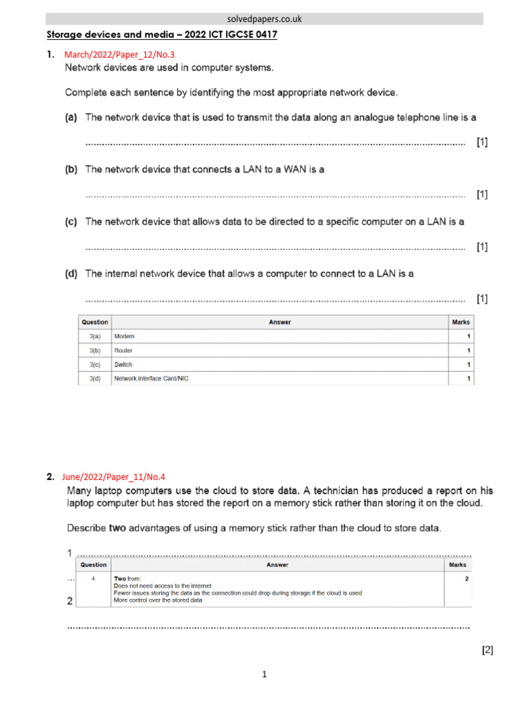 Chapter 3 Revision Questions 2022 MS | PDF