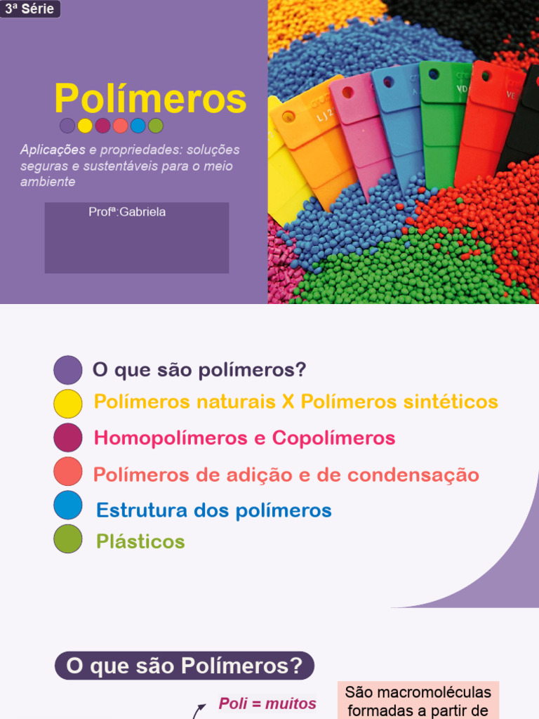 Aula - 11- Polímeros .Pptx | PDF | Polímeros | Plástico