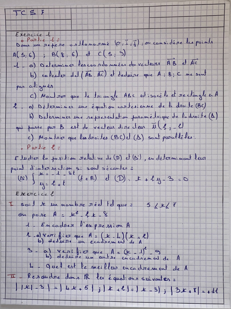 devoir maison math tcsf | PDF