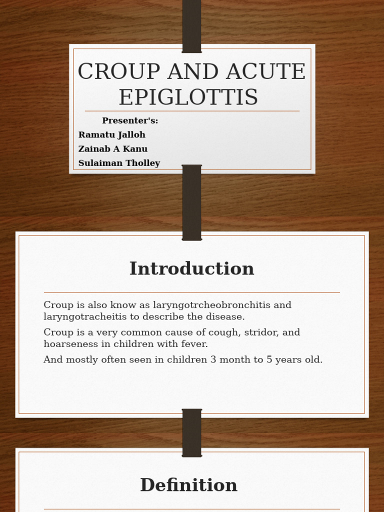 Croup & Acute Epiglottis | PDF | Pneumonia | Respiratory Diseases