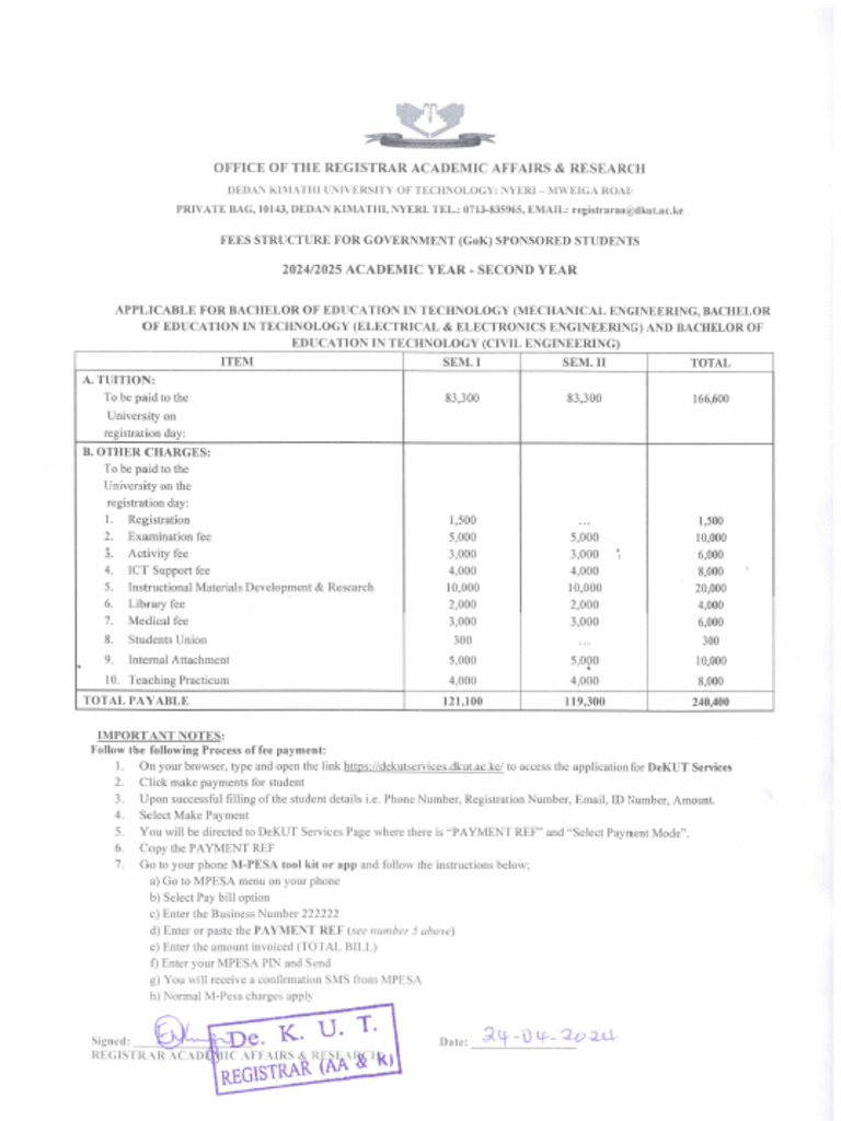 2ND YEAR - BeD. EEE, CIVI, MECHANICAL - GOK | PDF