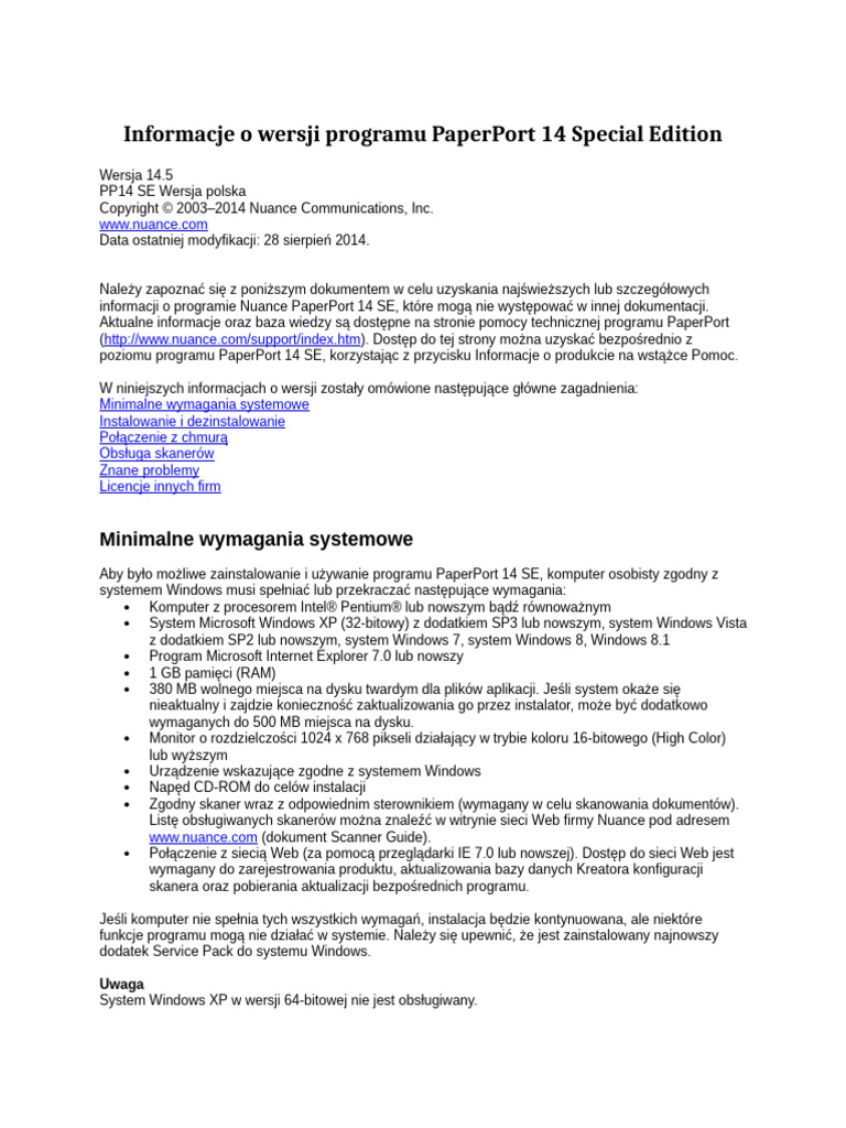 -Informacje o wersji- | PDF