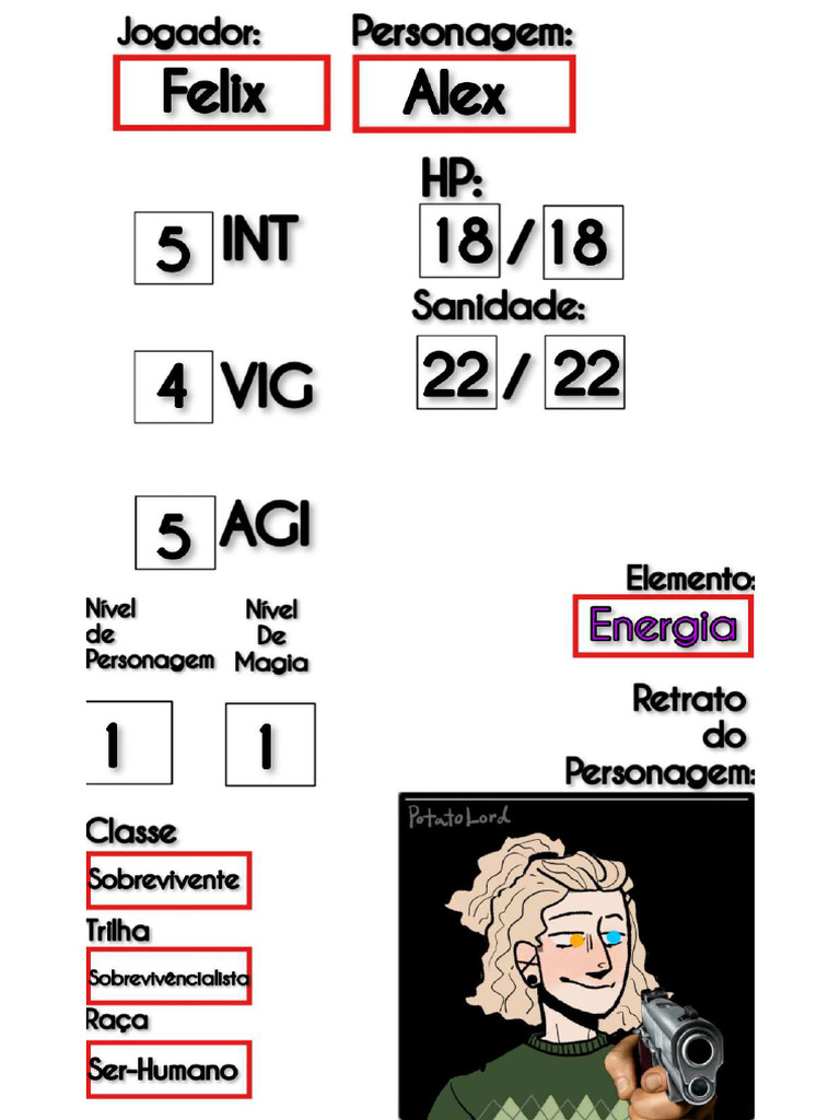 ficha-alex-ilhados-rpg-v2.0 | PDF