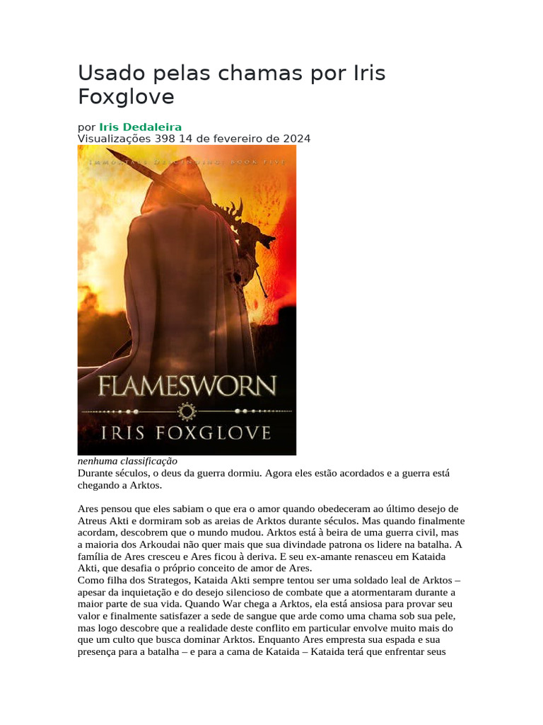 Flamesworn by Iris Foxglove | PDF | Amor | Morte