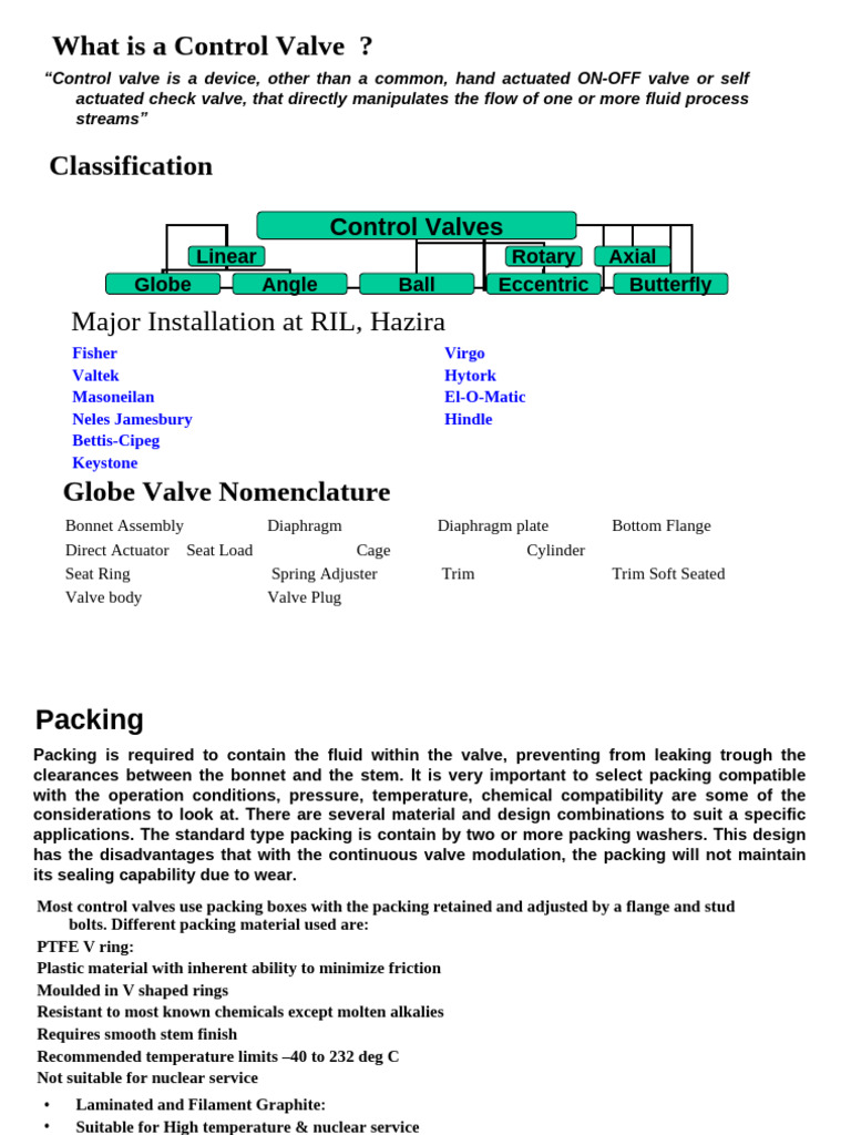 Control Valve | PDF | Valve | Applied And Interdisciplinary Physics