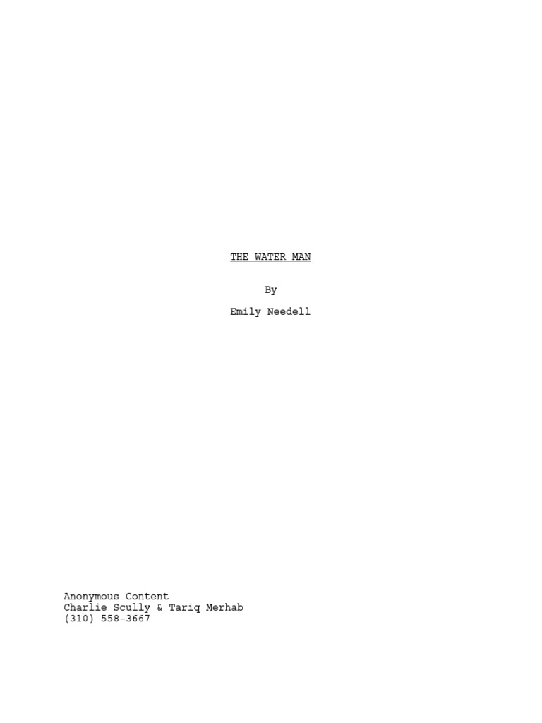 The-Water-Man-2020-screenplay-by-Emma-Needell | PDF