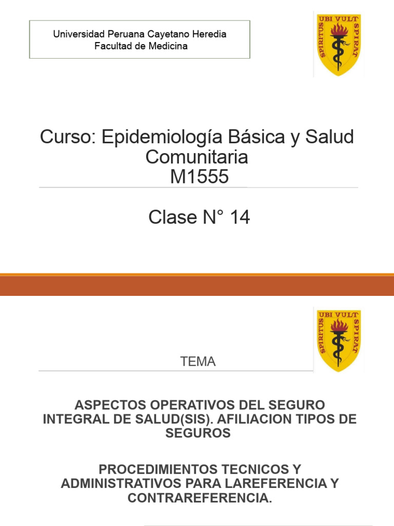 CLASE Nro 14 SIS Y SRC (1)Actualizado - Tagged | PDF | Cuidado de la salud | Medicina