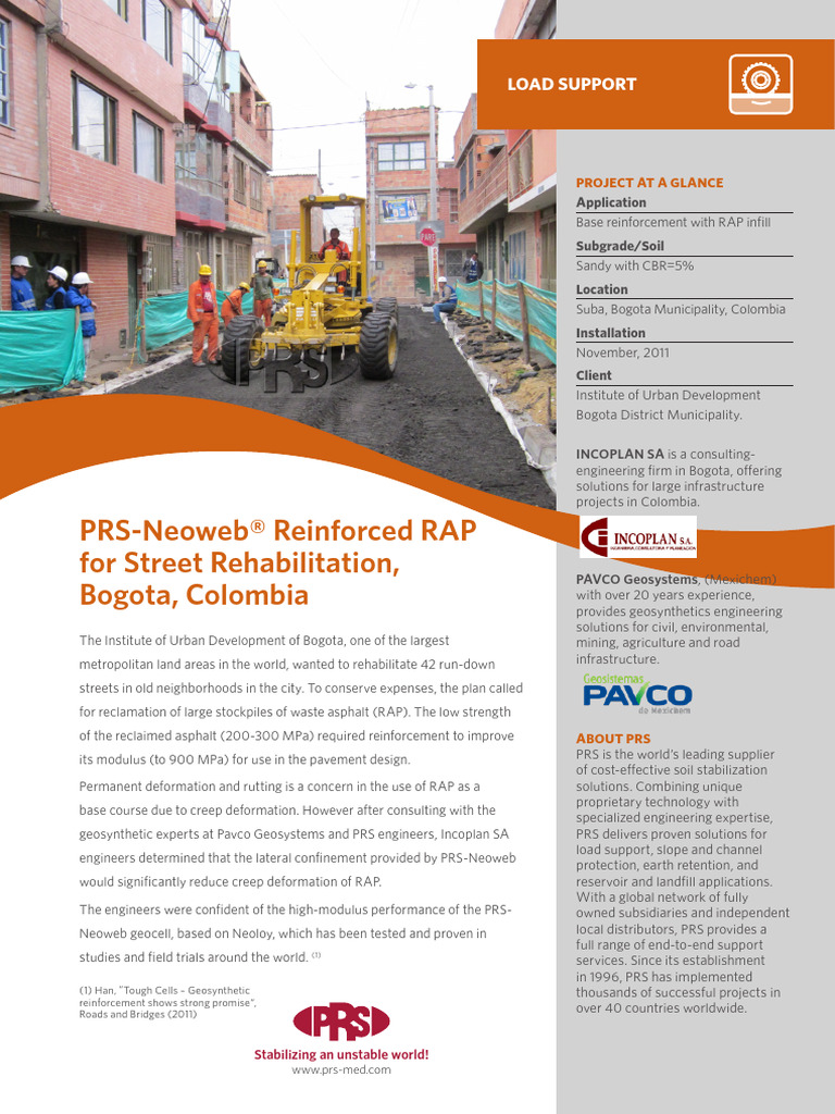 LS - Reinforced RAP Road Rehab, Colombia | PDF | Materials | Building ...