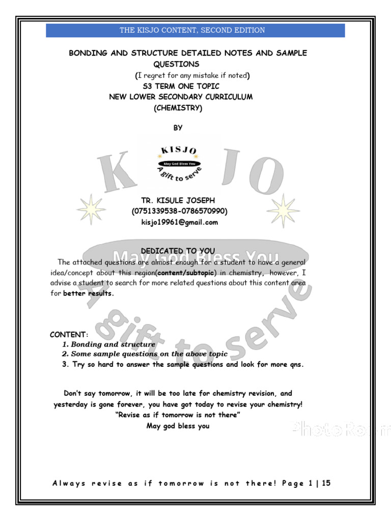 Bonding and Structure Edition 2 | PDF | Ion | Chemical Bond