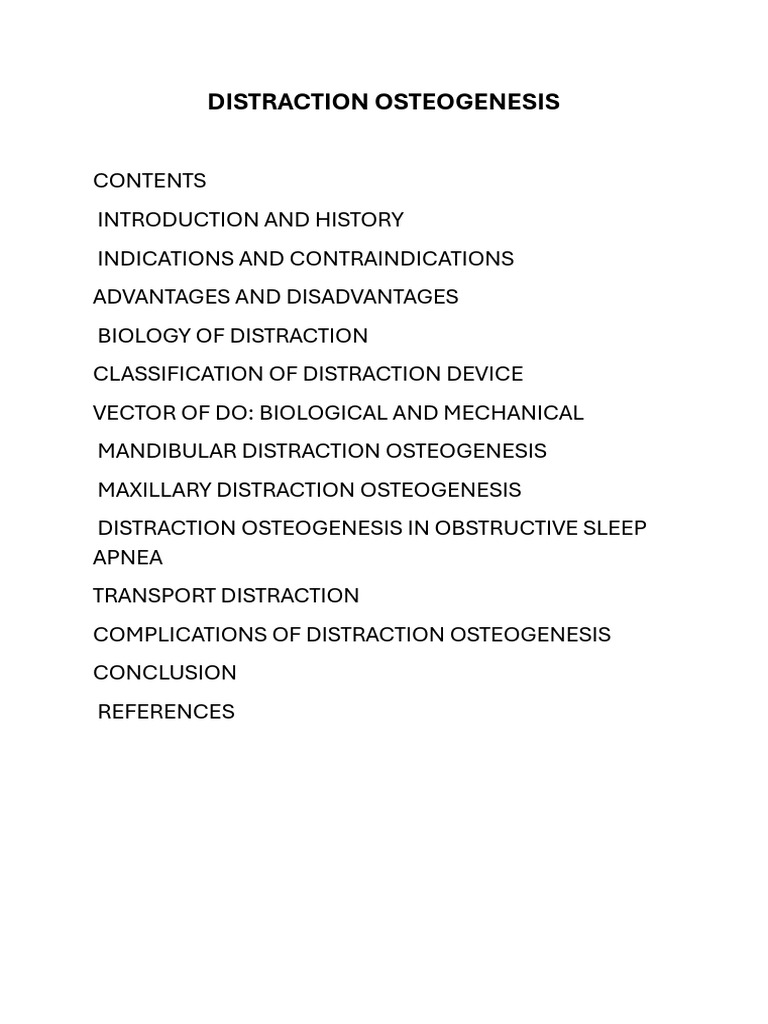Distraction Osteogenesis PDF | PDF | Bone | Medical Specialties