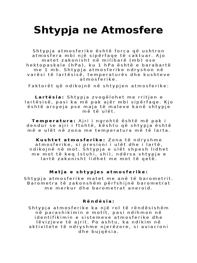Shtypja Atmosferike | PDF