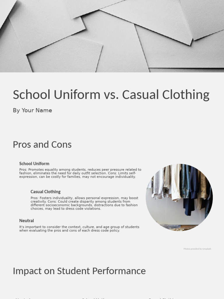 School Uniform Vs | PDF | Fashion | Clothing