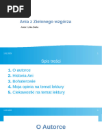 Ania Z Zielonego Wzgórza - Streszczenie Krótkie - Lucy Maud Montgomery - Bryk - PL | PDF