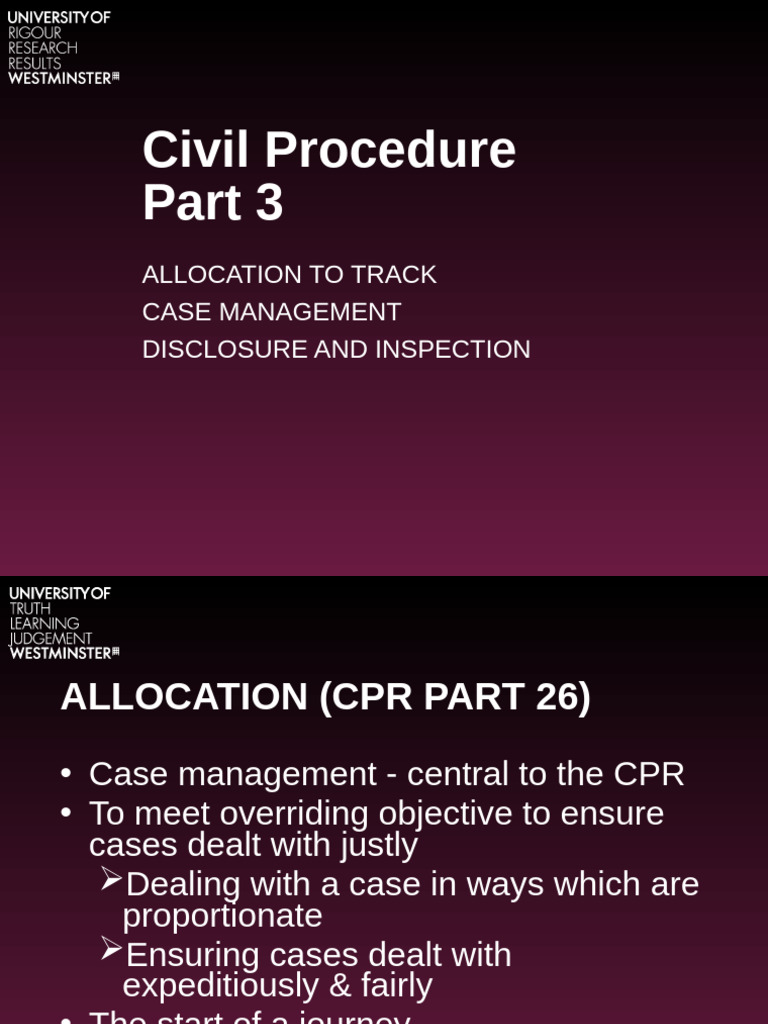 Fast Track Directions under CPR Part 26 | PDF