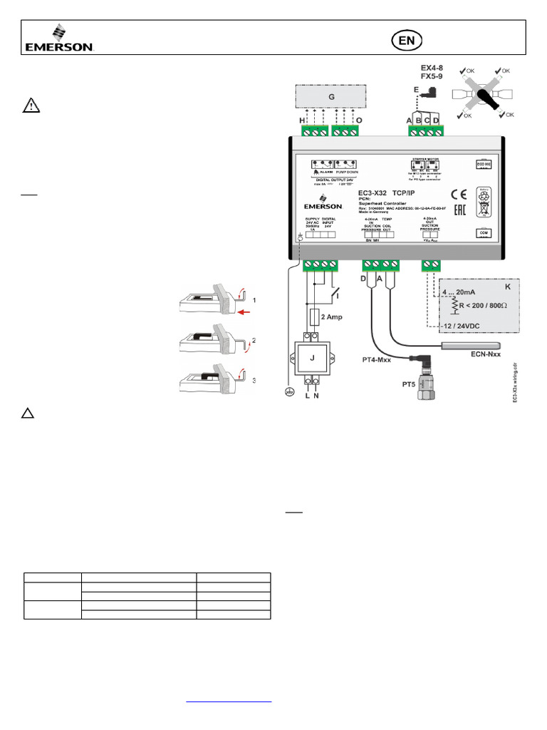 EC3-X32 Superheat Controller Guide | PDF | Electrical Connector | Power ...