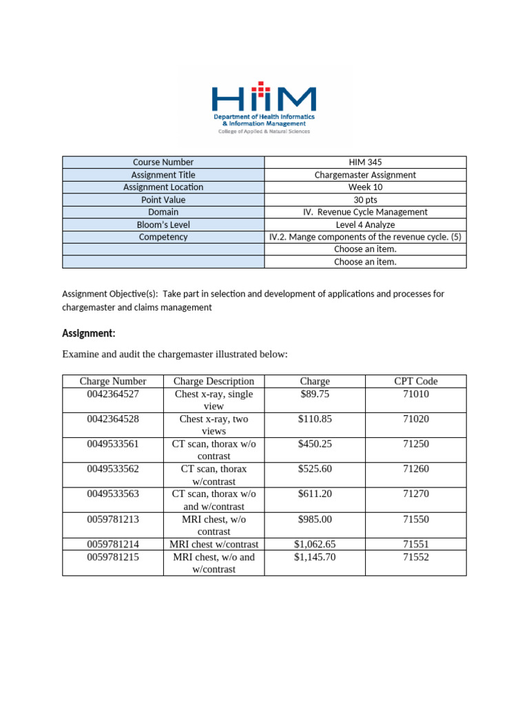 Chargemaster Maintenance Proposal | PDF | Magnetic Resonance Imaging ...