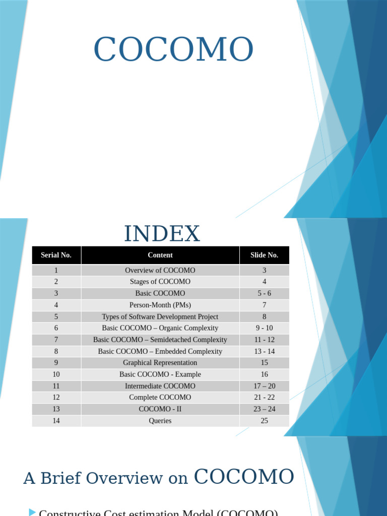 cocomo model | PDF | Software | Information Technology
