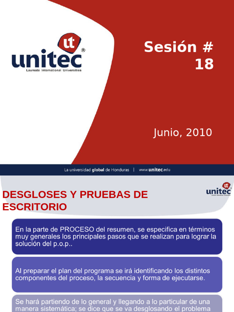 Desgloses y Pruebas de Escritorio | PDF