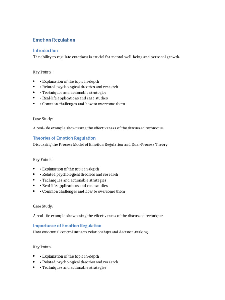 Emotion_Regulation | PDF | Emotional Self Regulation | Emotions