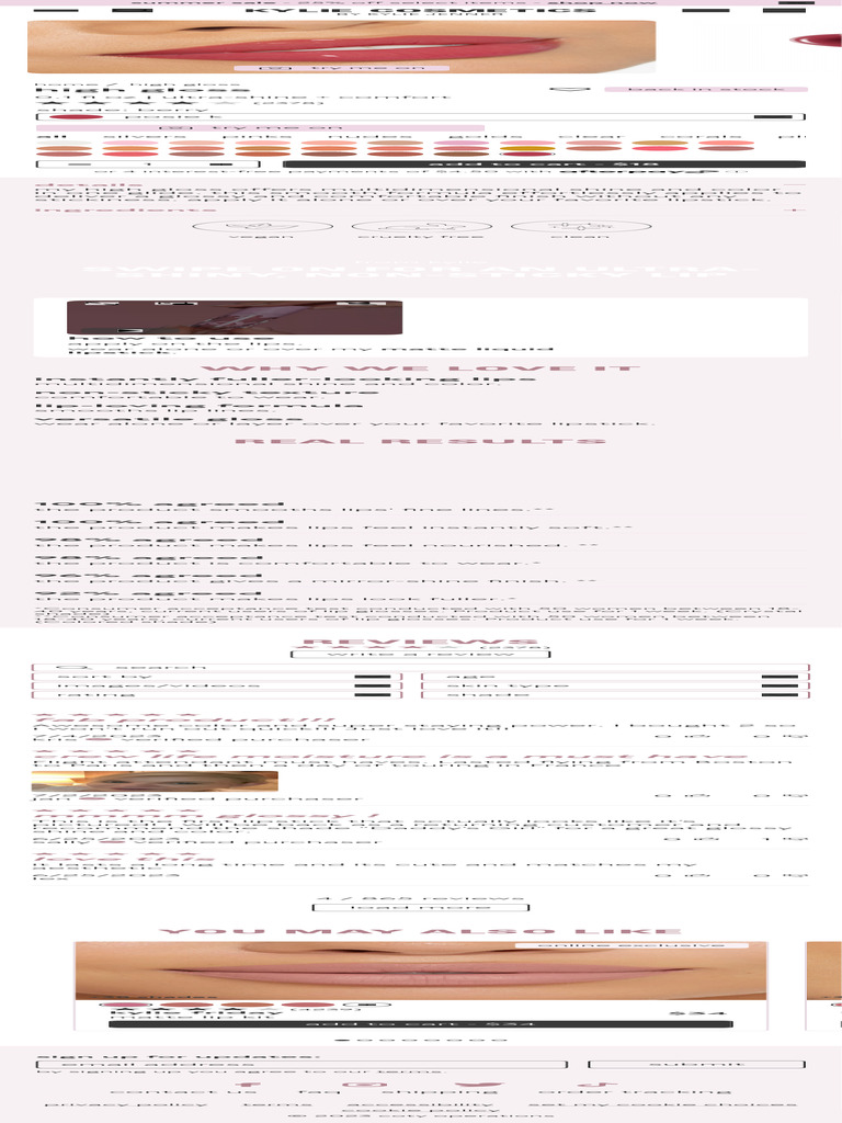 High Gloss Kylie Cosmetics by Kylie Jenner | PDF | Materials | Chemical ...