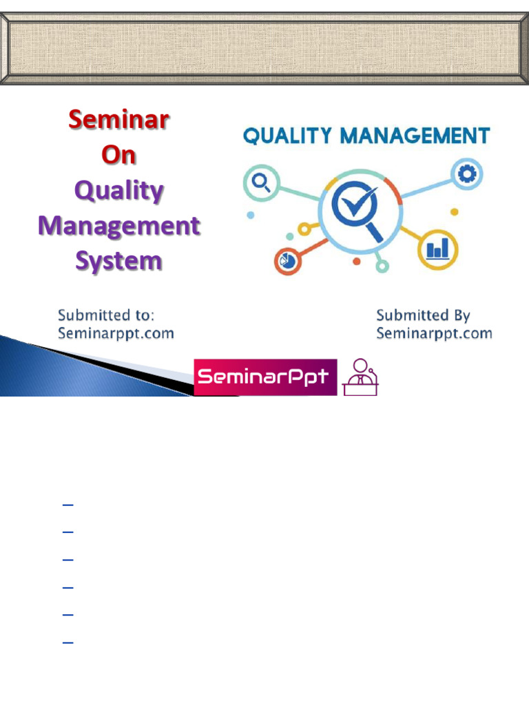 Quality Mangement System (QMS) | PDF | Quality Management System ...