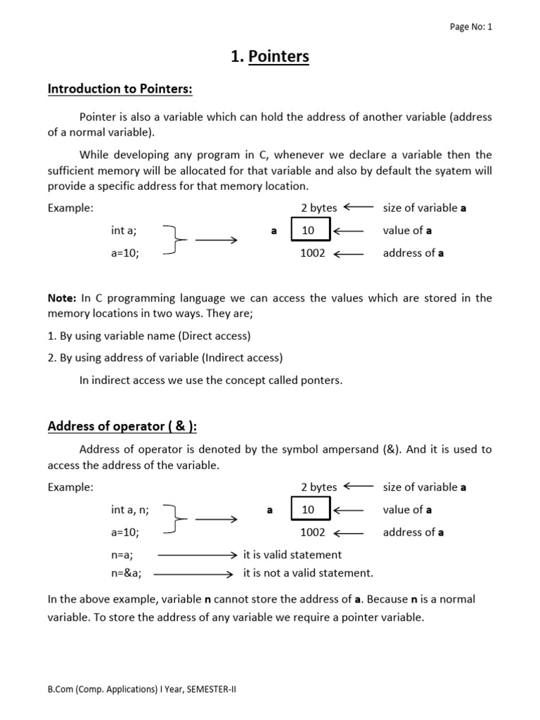Prog. With C & C++(Unit-IV) | PDF | Pointer (Computer Programming ... Prog. With C & C++(Unit-IV) | PDF | Pointer (Computer Programming ...