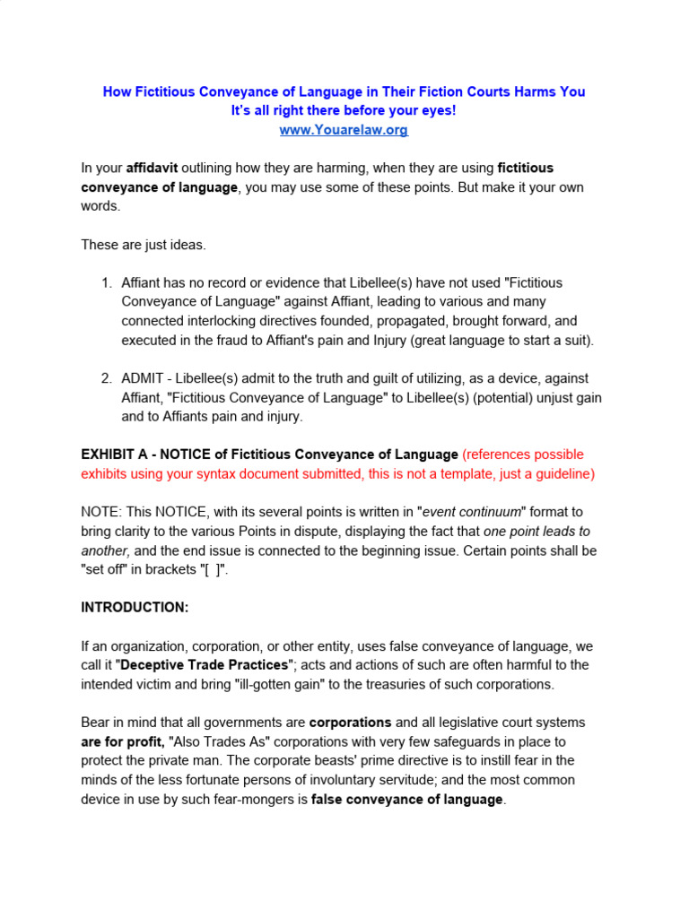 How Fictitious Language Harms You2 2 | PDF | Perjury | Justice