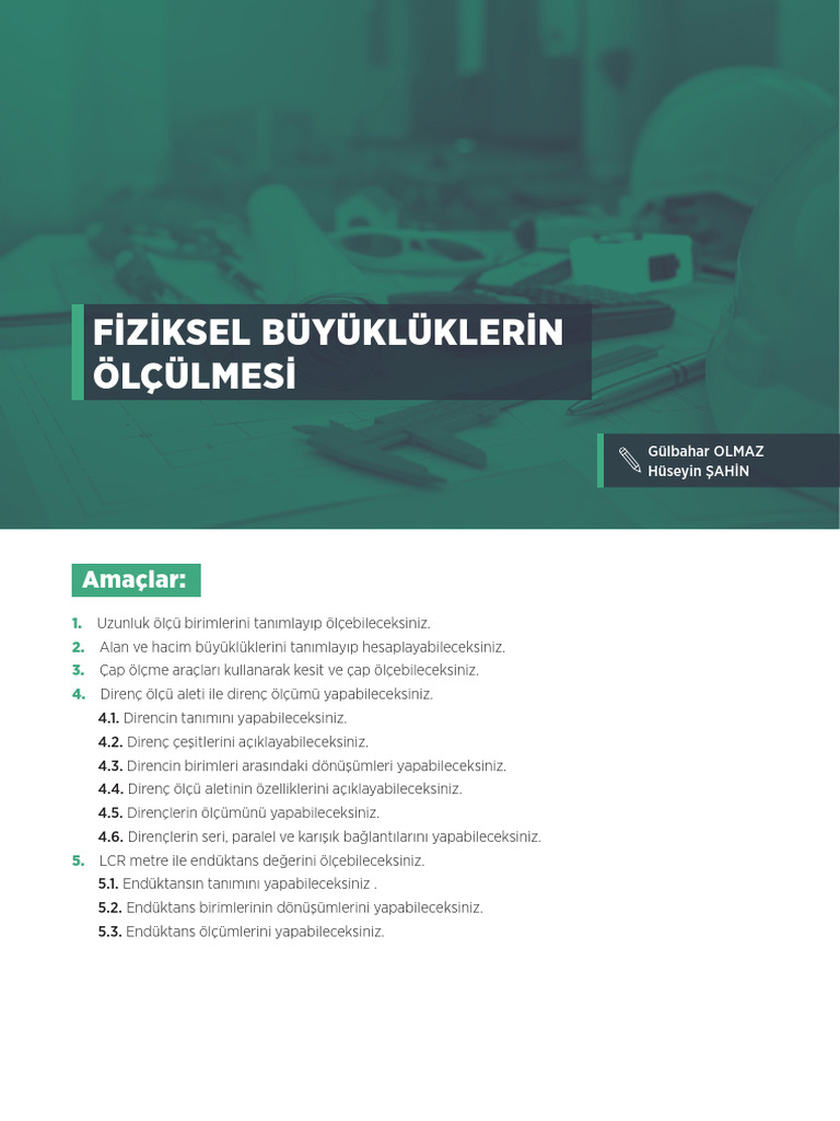 Fiziksel Büyüklüklerin Ölçülmesi | PDF
