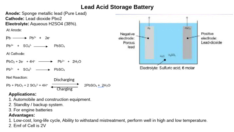 Lead Acid Battery Overview and Uses | PDF