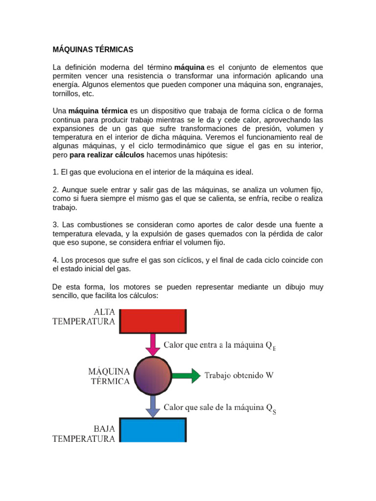 Máquinas Térmicas | PDF | Combustión | Calor