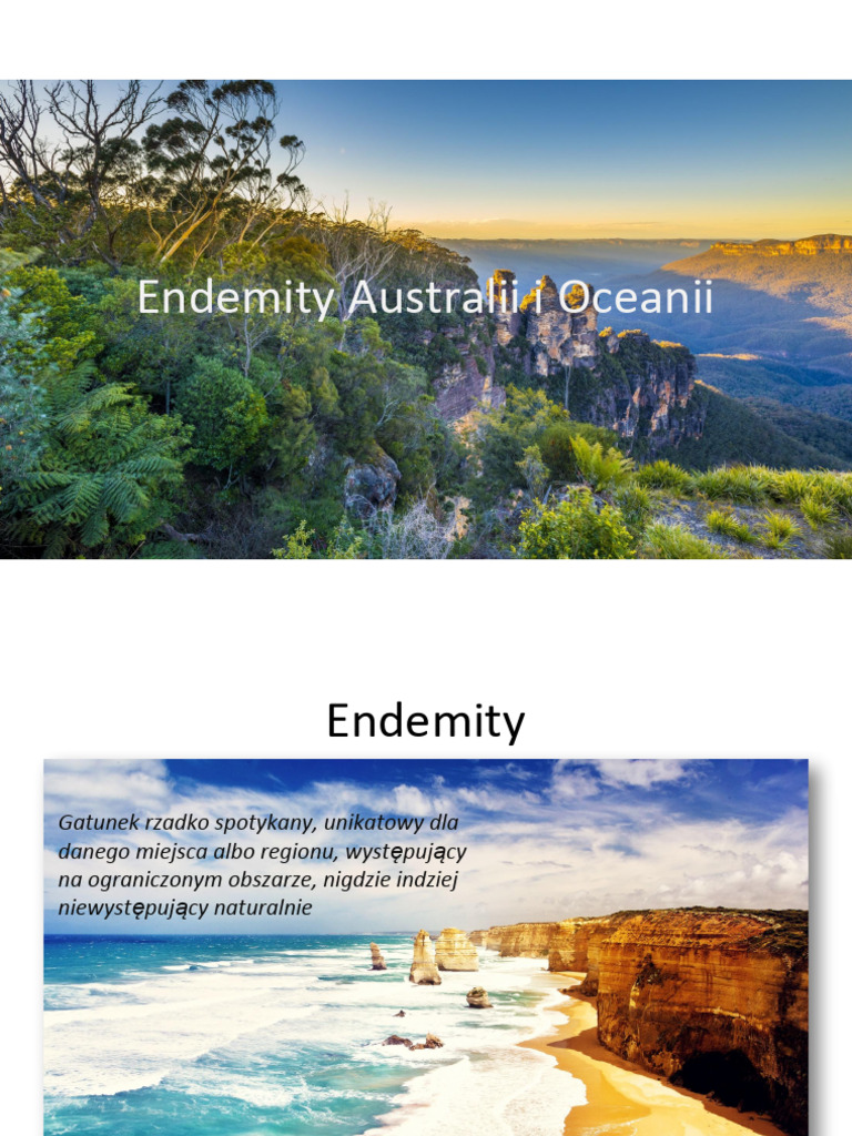 Endemity Australii I Oceanii | PDF