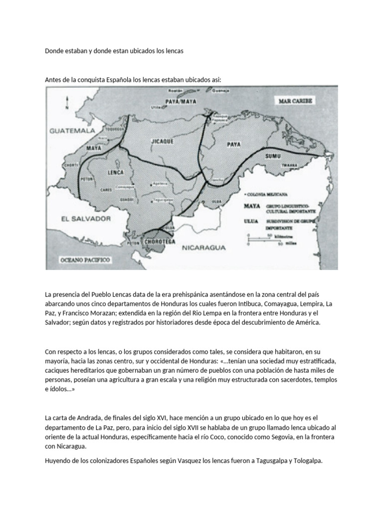 Donde Estaban y Donde Estan Ubicados Los Lencas | PDF