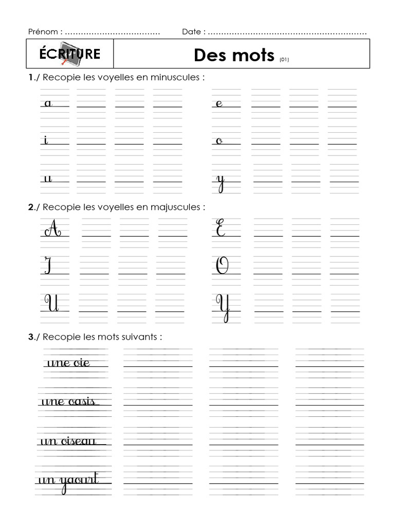 Ecriture Cursive - 2 | PDF