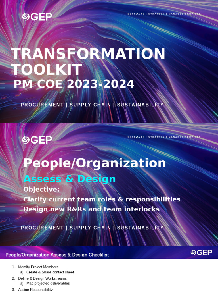 PMA COE Transformation Toolkit and Guidelines Procurement Transformation Toolkit Global ...