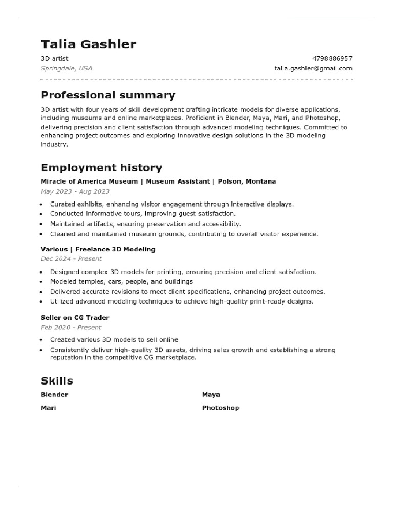 Talia_Gashler_Resume (5) | PDF