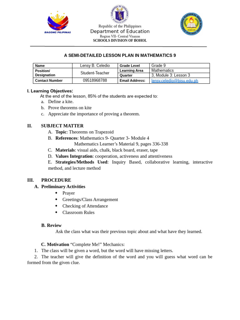 Lensy - LP3 Module 3 - 014249 | PDF | Area | Learning
