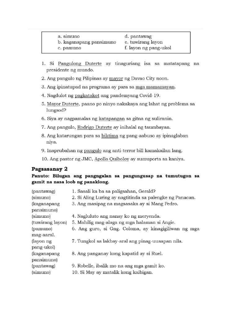 Kaukulan ng Pangngalan | PDF