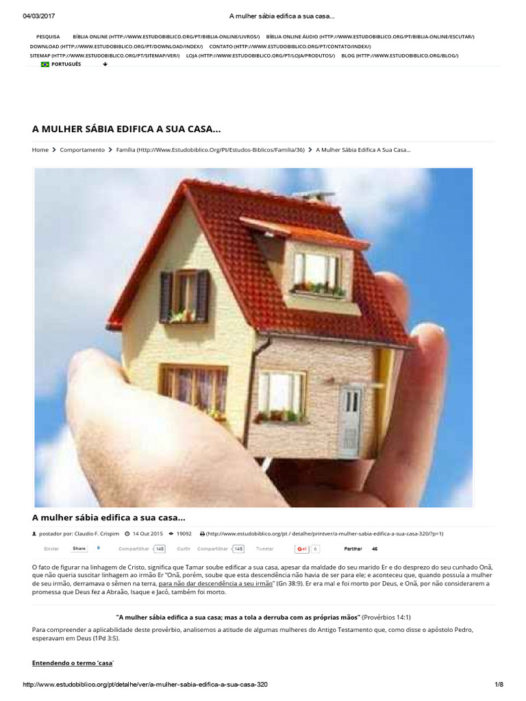 A Mulher Sábia Edifica A Sua Casa. | PDF | Isaac | Ismael