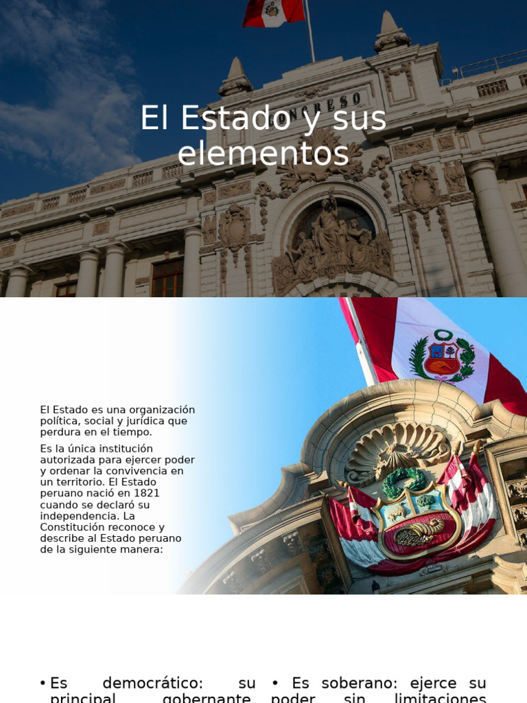 El Estado y sus elementos | PDF | Estado (política) | Perú