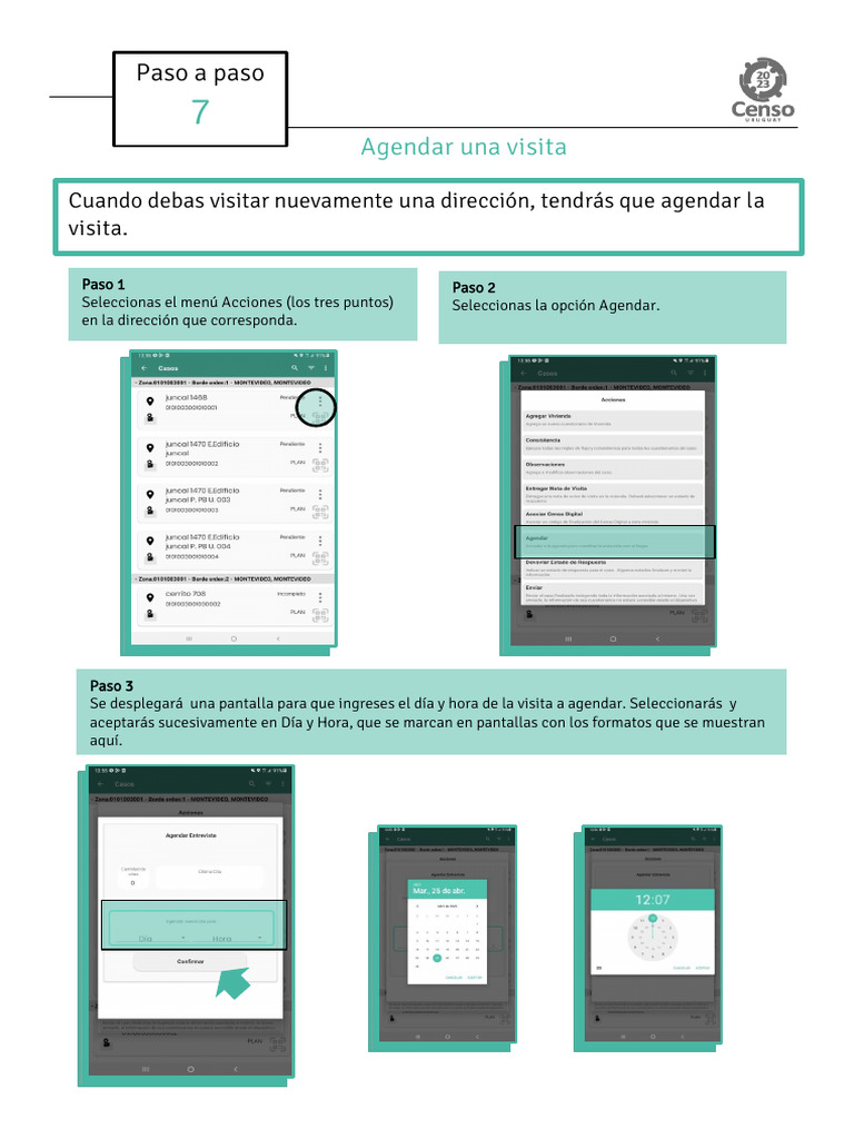 Paso A Paso 7 - Agendar Una Visita | PDF