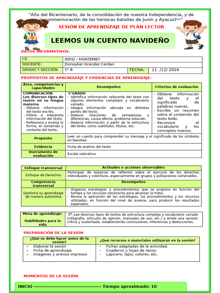 Ses-Juev-Pl-Leemos Cuentos Navideños-Jezabel Camargo-Unico Contacto-978387435 | PDF ...