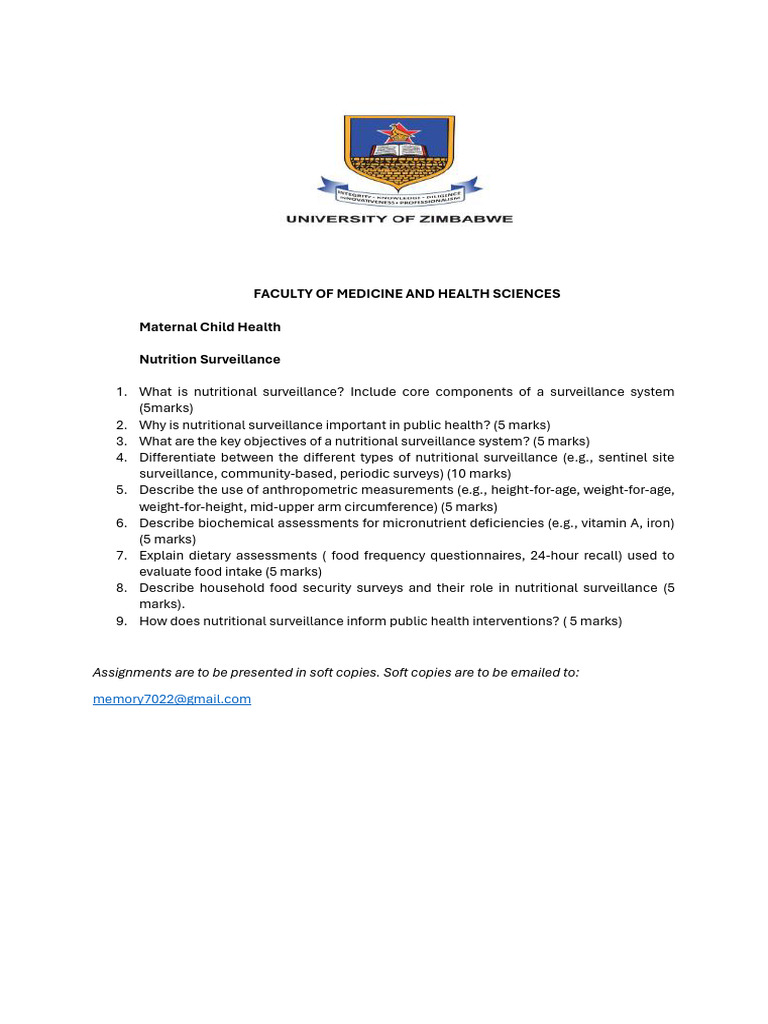 MCH Assignment | PDF