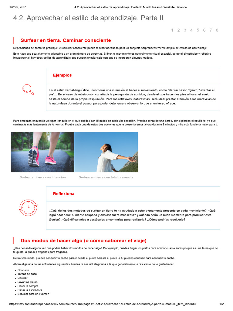 4.2. Aprovechar El Estilo de Aprendizaje. Parte II - Mindfulness & Worklife Balance | PDF ...